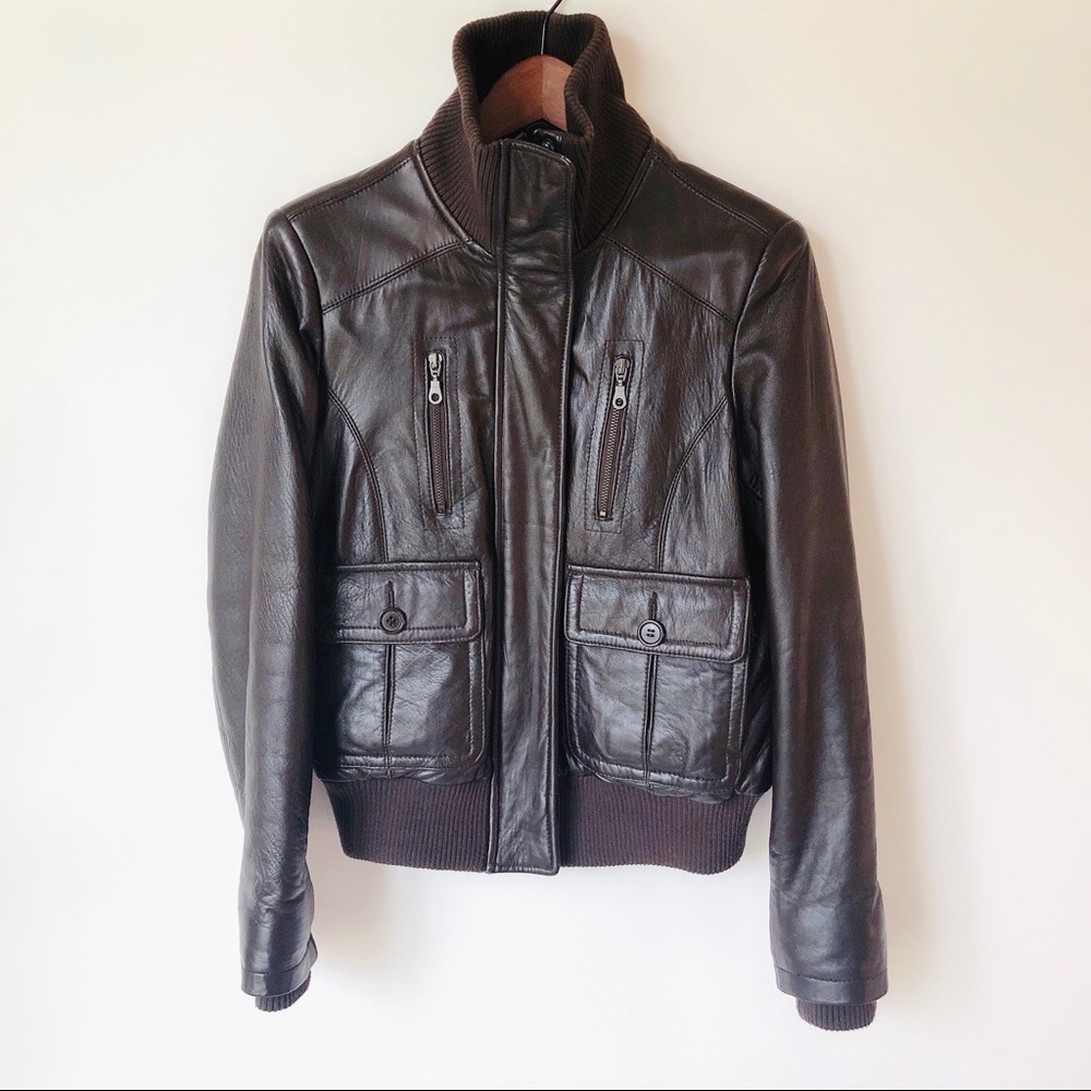 Boeing Authentic Bomber Leather Jacket - Gem